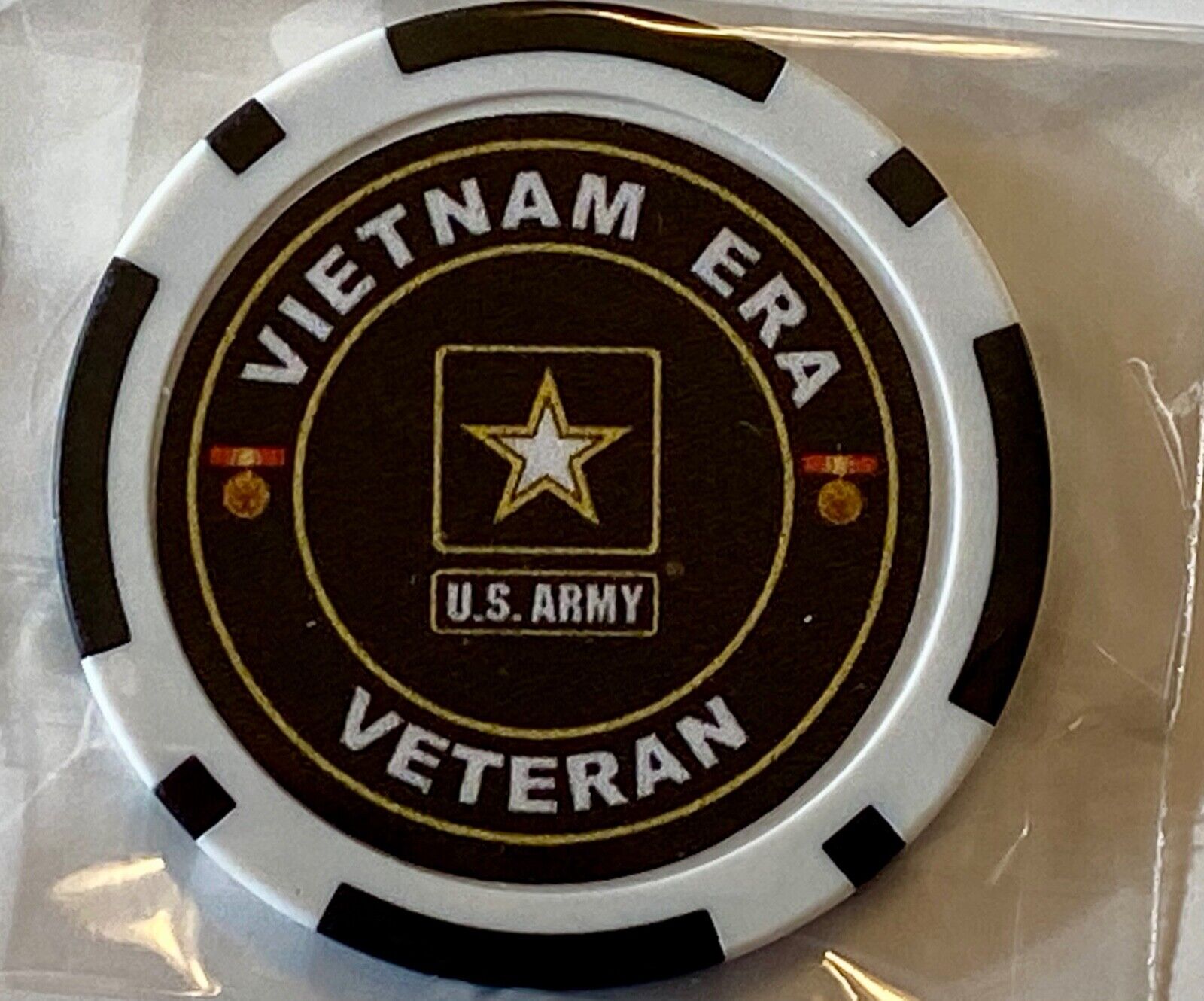 Vietnam Era – Veteran – Army – Magnetic Clay Poker Chip -Golf Ball ...