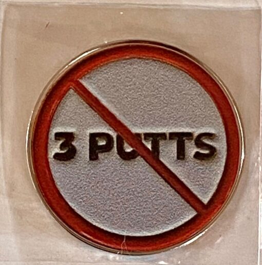 No 3 Putt's – Pro size 32mm Slim -Golf Ball Marker – The Top Golf Shop