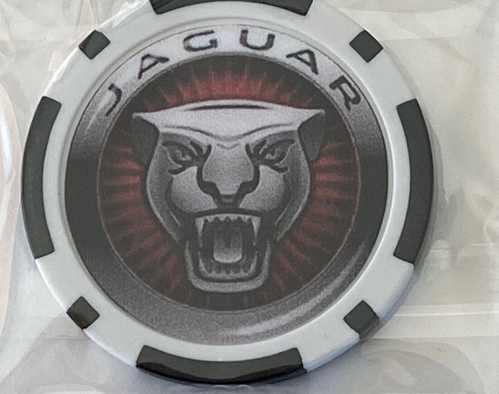 JAGUAR – Clay Poker Chip – Golf Ball Marker – The Top Golf Shop