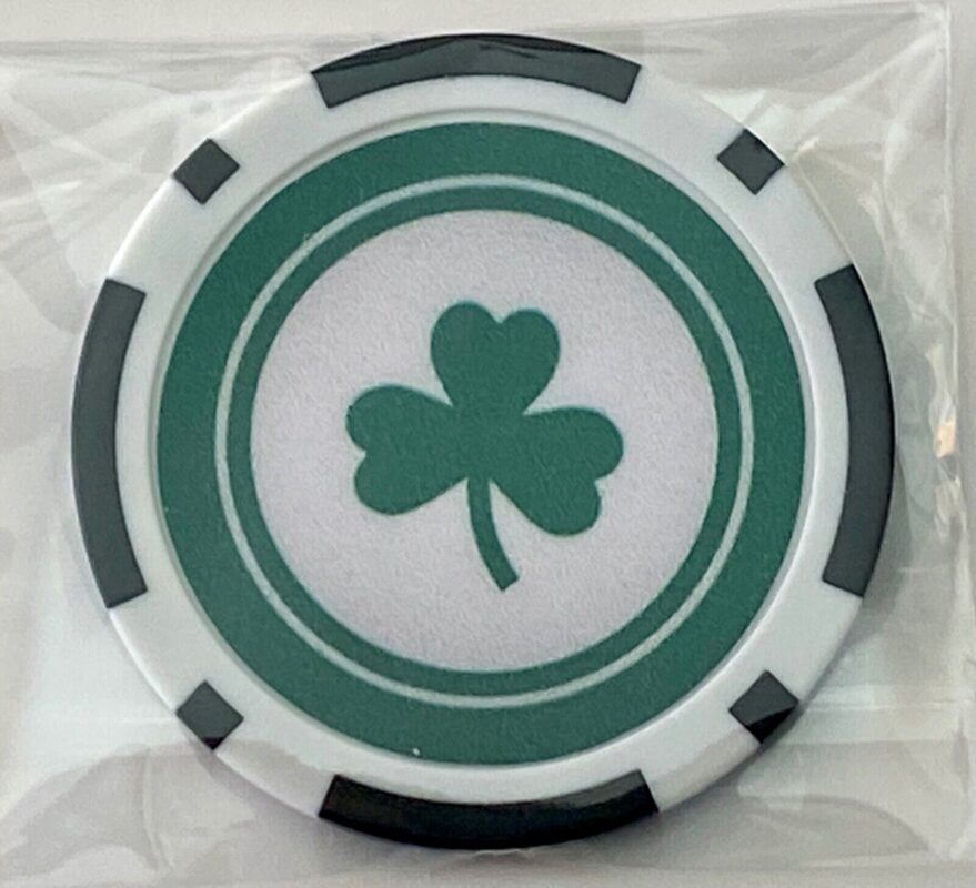 Three Leaf Clover – Lucky Irish – Magnetic Clay Poker Chip -Golf Ball ...