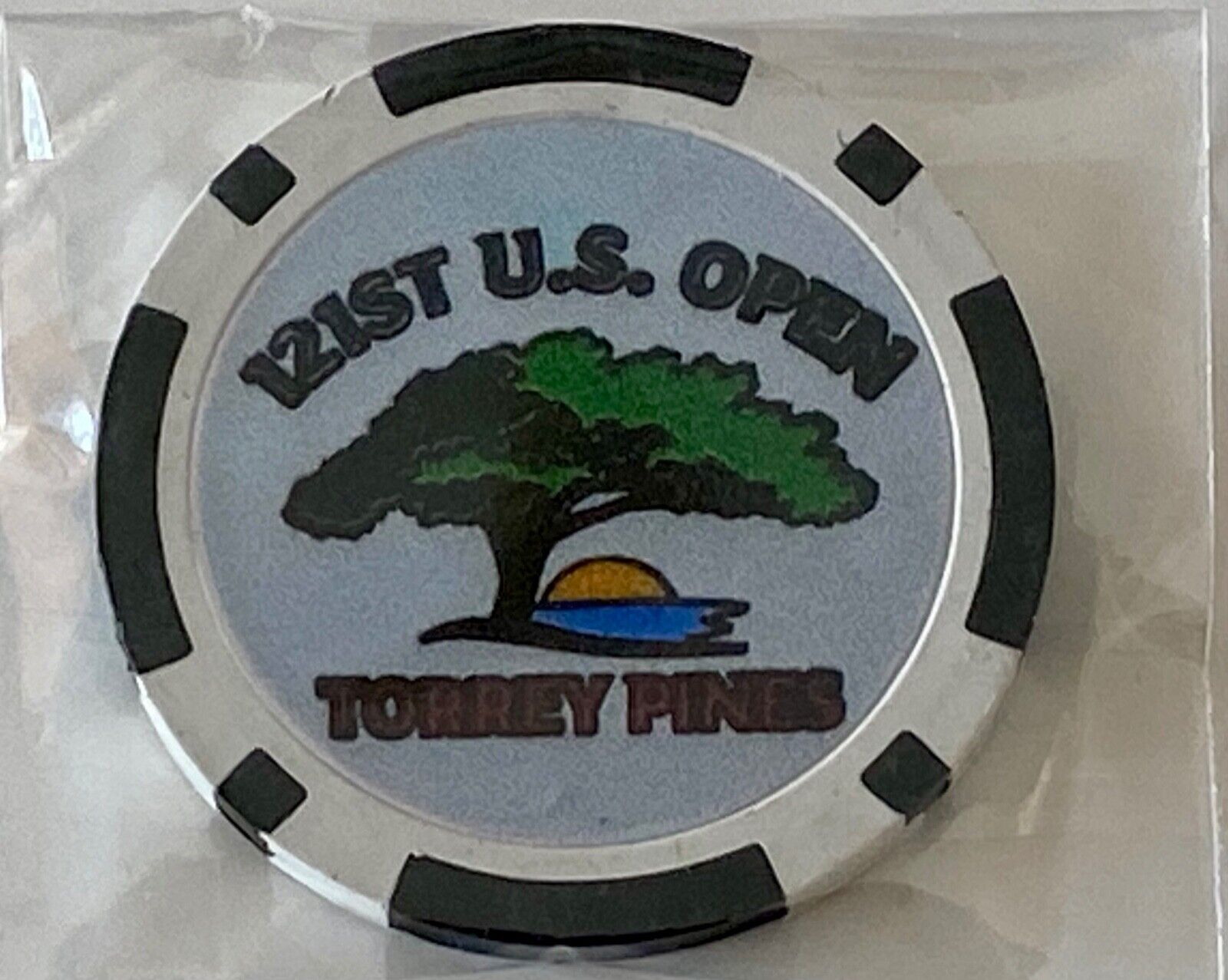 U.S. OPEN – 121st – Torrey Pines – Silver – Clay Poker Chip -Golf Ball ...